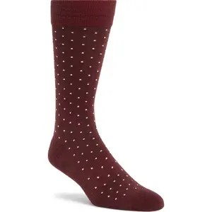 Nordstrom Cushion Foot Crew Socks - Rust Dot
