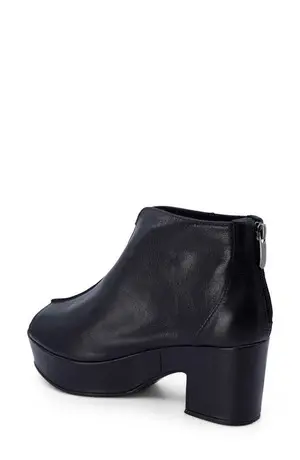 CHOCOLAT BLU Gion Peep Toe Platform Bootie - Black Leather