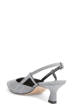 STUART WEITZMAN Vinnie Crystal Slingback Pumps