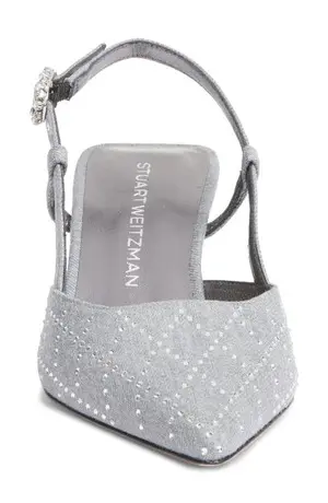STUART WEITZMAN Vinnie Crystal Slingback Pumps