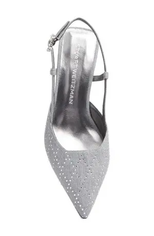 STUART WEITZMAN Vinnie Crystal Slingback Pumps