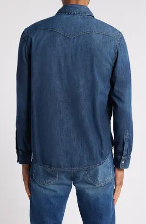 Ag Aiden Western Denim Snap-up Shirt - Exhibition