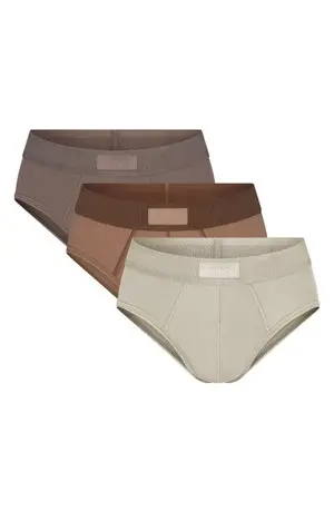 SKIMS 3-pack Cotton & Modal Blend Briefs Agate Multi