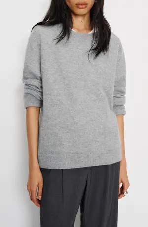 REFORMATION Oversized Cashmere & Wool Sweater - Granite