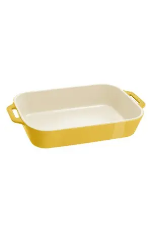 STAUB 3-piece Ceramic Rectangular Baking Dishes - Citron
