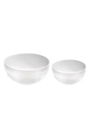 STAUB 2-piece Ceramic Nested Mixing Bowl Set White