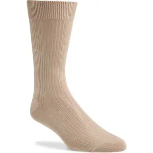 Nordstrom Ribbed Crew Socks - Tan Burro
