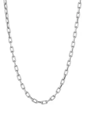 Adina Reyter Italian Chain Link Necklace - Silver