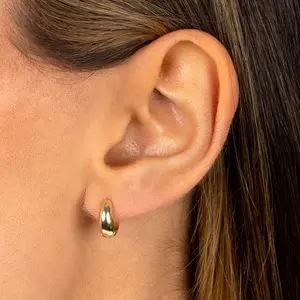 BY ADINA EDEN Solid Mini Bubble Huggie Earring 14k