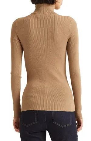 Ralph Lauren Ribbed Turtleneck Sweater - Classic Camel
