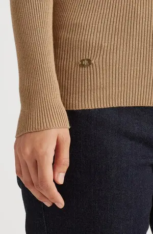Ralph Lauren Ribbed Turtleneck Sweater - Classic Camel