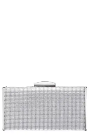 Nina Hillary Frame Clutch - Silver