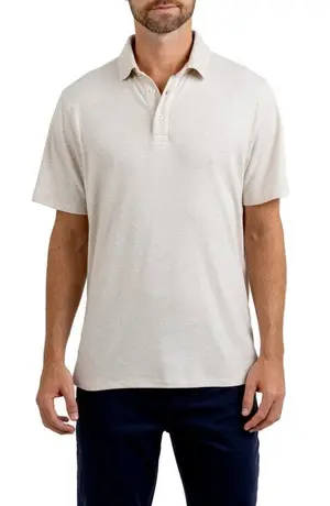 Rainforest Heathered Jersey Polo - Oatmeal