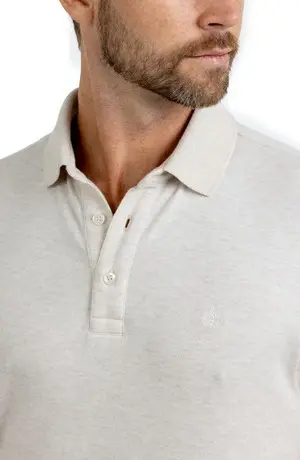 Rainforest Heathered Jersey Polo - Oatmeal