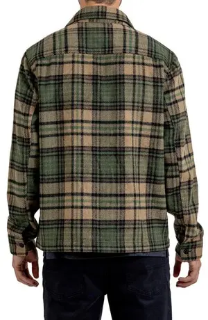 Rainforest Trailmaster Heavyweight Brushed Flannel Button-up Shirt - Olive Plaid
