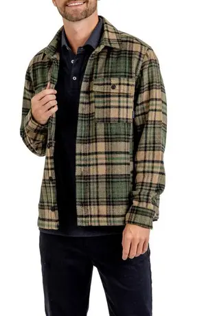 Rainforest Trailmaster Heavyweight Brushed Flannel Button-up Shirt - Olive Plaid