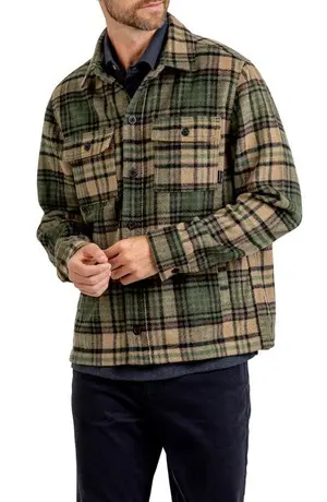 Rainforest Trailmaster Heavyweight Brushed Flannel Button-up Shirt - Olive Plaid