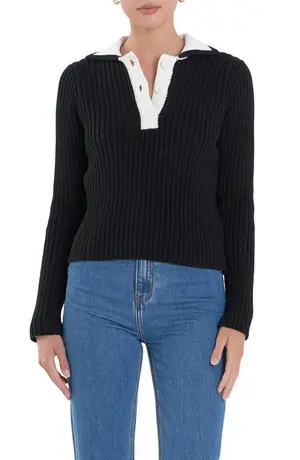 English Factory Button Detailed Knitwear For Women