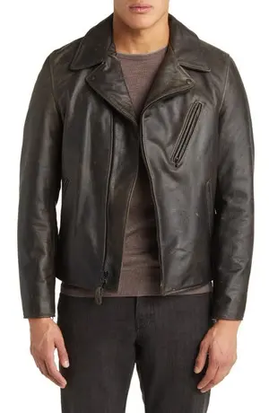 SCHOTT Cowhide Leather Moto Jacket