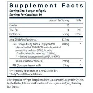 VITAL NUTRIENTS Ultra Pure Vegan Omega Spm+ 90 Softgels