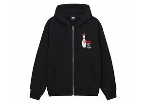 StÜssy Kingpin Zip Hoodie - Black