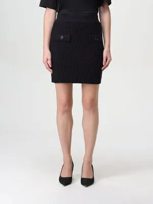 Pinko Textured Knit Skirt With Button Detailing
