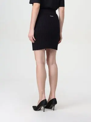 Pinko Textured Knit Skirt With Button Detailing