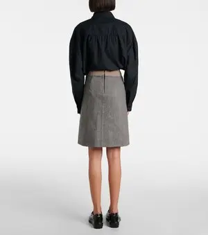 Sportmax Riga Tweed Midi Skirt - Grey