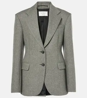 SPORTMAX Gel Wool-Blend Tweed Blazer