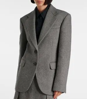 Sportmax Gel Wool-blend Tweed Blazer