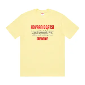 Supreme Koyaanisqatsi Tee 'pale - Yellow
