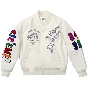 Supreme X Wtaps Varsity Jacket - White