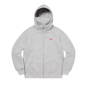 Supreme Small Box Facemask Zip Up Hoodie - Grey