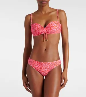 Heidi Klein Limpopo Floral Ruched Bikini Top
