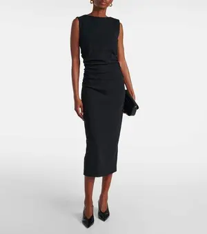 Veronica Beard Charissa Cotton-blend Jersey Midi Dress