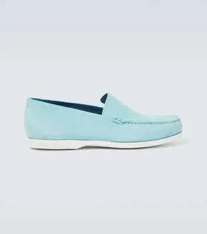 Manolo Blahnik Monaco Suede Loafers