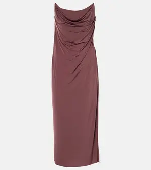 Alex Perry Draped Jersey Corset Dress