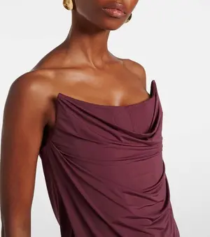 Alex Perry Draped Jersey Corset Dress