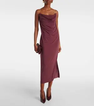 Alex Perry Draped Jersey Corset Dress