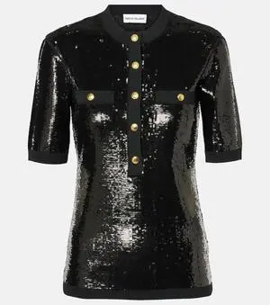 Rebecca Vallance Devyn Sequined Top