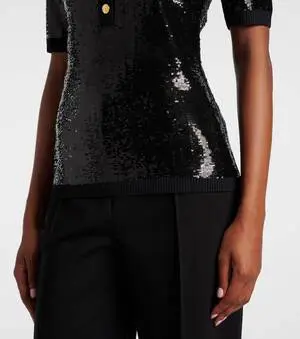 Rebecca Vallance Devyn Sequined Top