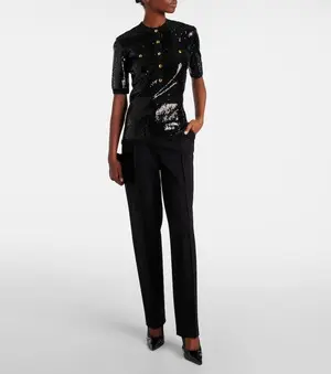 Rebecca Vallance Devyn Sequined Top