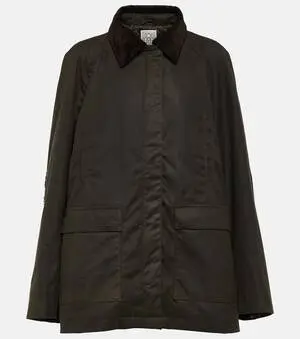 TOTEME Country Coated Cotton Jacket - Green