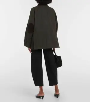 TOTEME Country Coated Cotton Jacket - Green