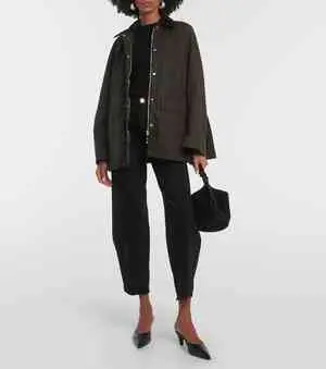 TOTEME Country Coated Cotton Jacket - Green