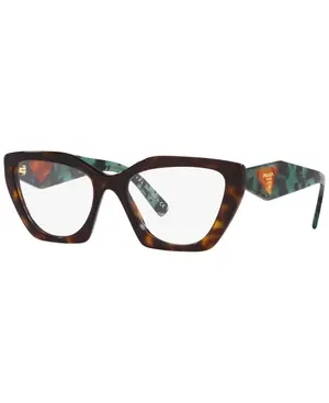 Prada Irregular Frame Eyeglasses - Tortoise