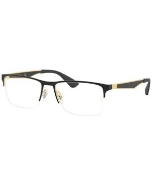Ray-ban Rectangle Eyeglasses - Gold Blk
