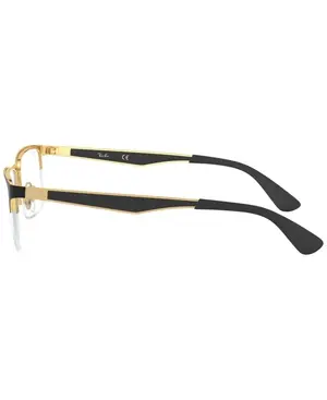 Ray-ban Rectangle Eyeglasses - Gold Blk