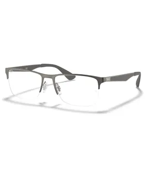 Ray-ban Rectangle Half Rim Eyeglasses - Navy