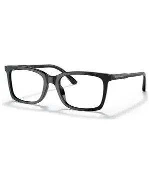 Brooks Brothers Square Eyeglasses Shiny Solid Black